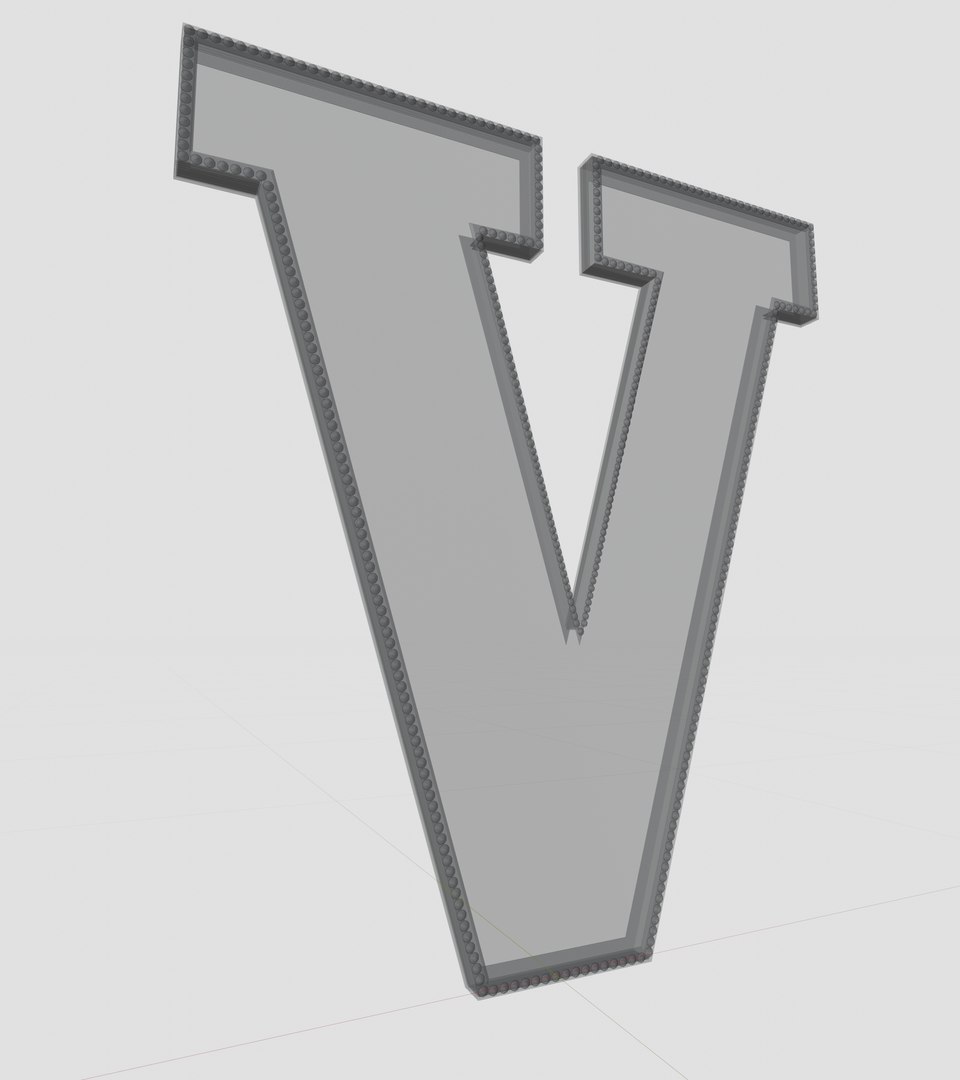 Solar Panel Letter - V 3D Model - TurboSquid 2242436