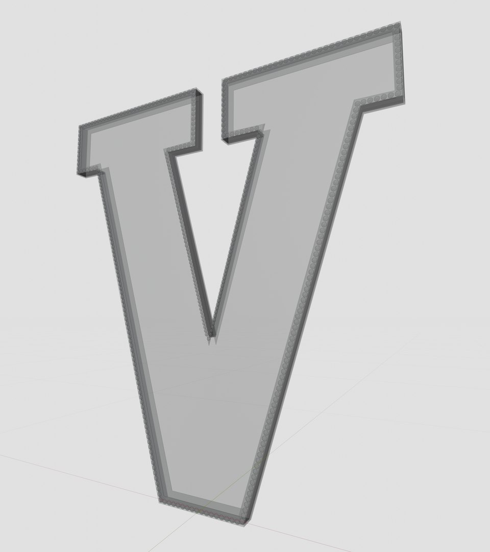 Solar Panel Letter - V 3D Model - TurboSquid 2242436