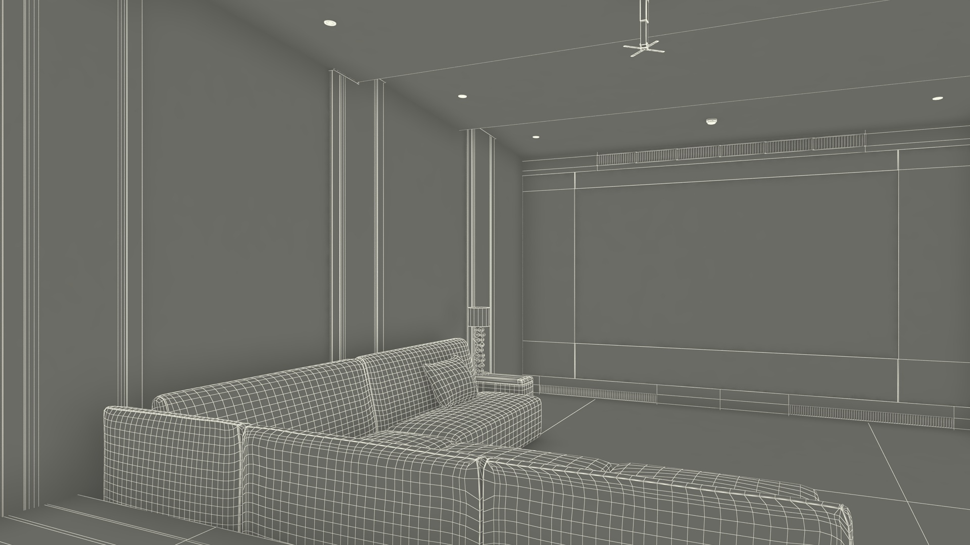 3D Home Cinema Interior Model - TurboSquid 2233824