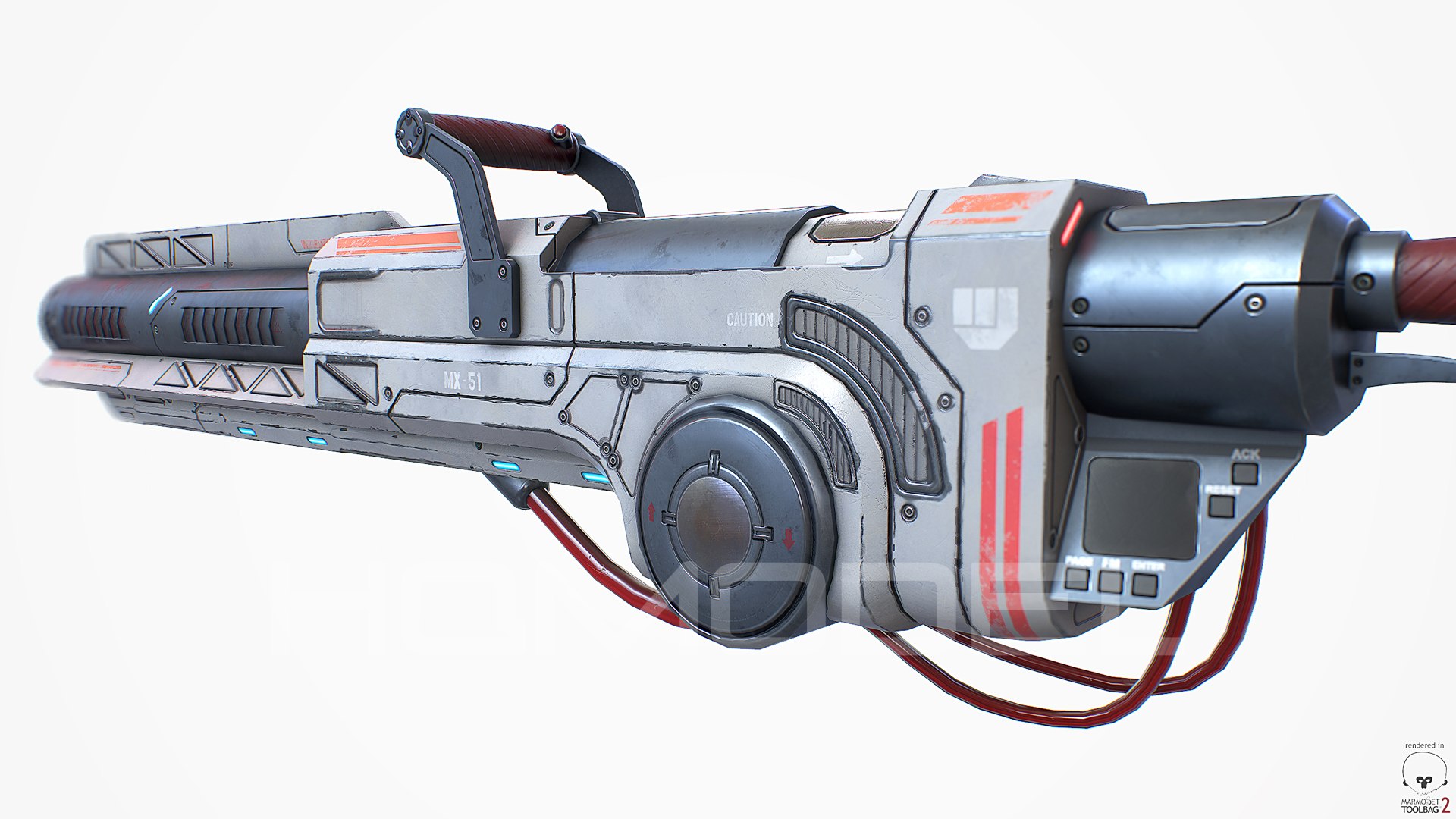 3d Heavy Laser Cannon Gun