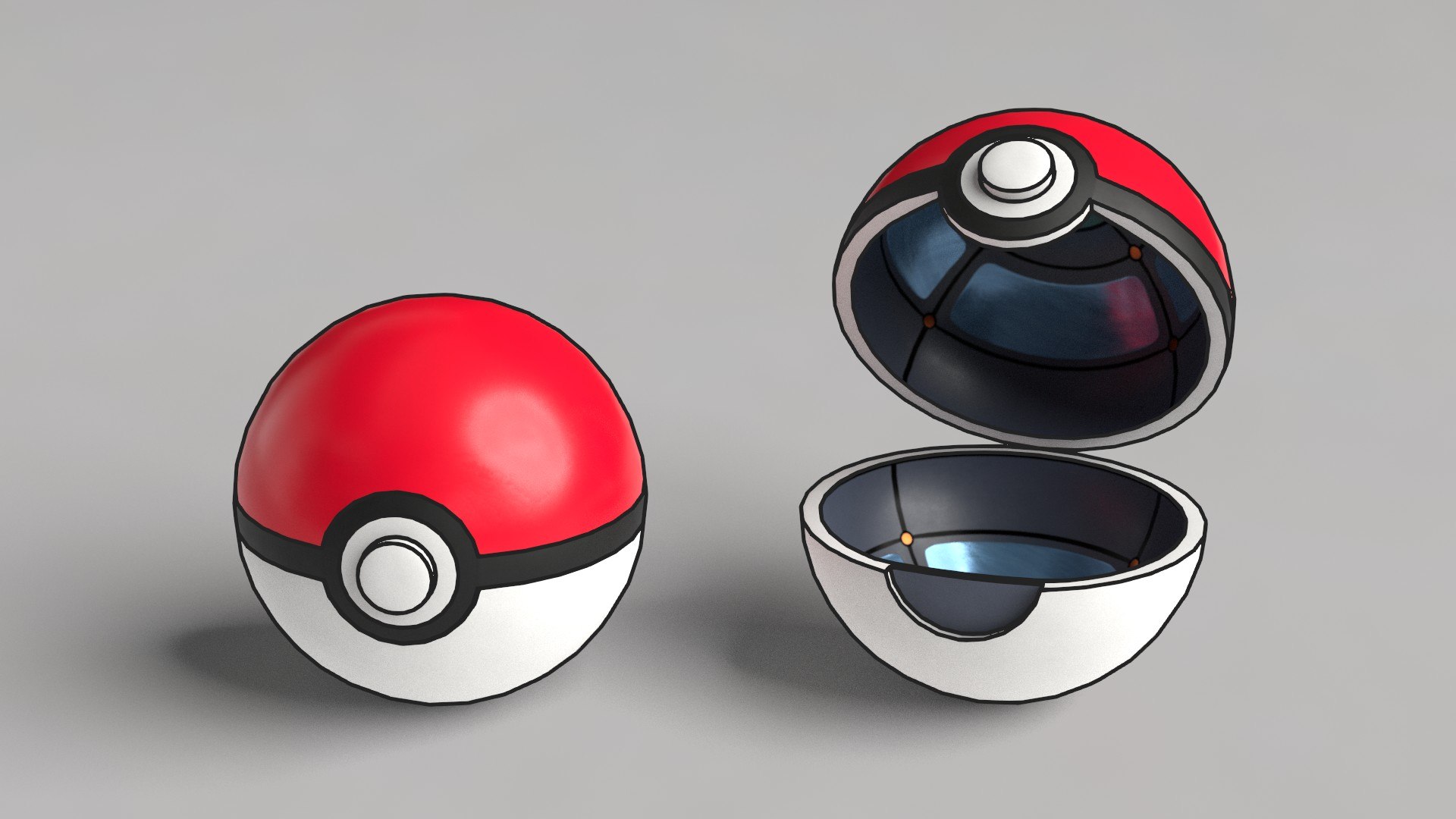 Pokeball PBR 3D - TurboSquid 2165283