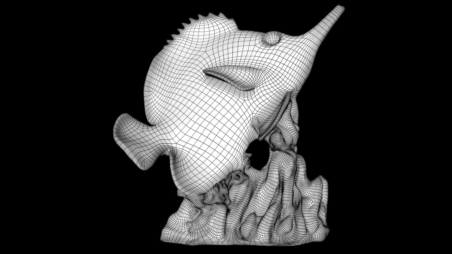 A Figurine Of A Sea Fish 3D Model - TurboSquid 2268230