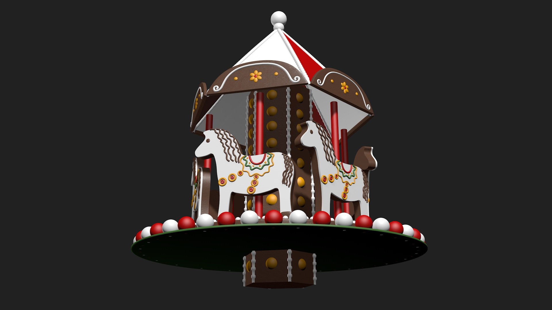 Christmas Carousel Toy Model - TurboSquid 1806737