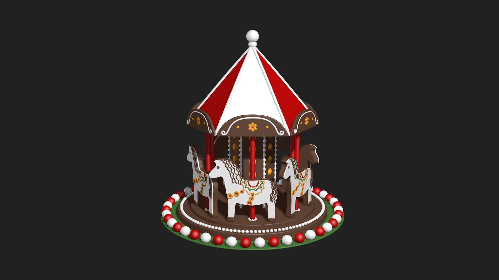 Christmas Carousel Toy Model - TurboSquid 1806737