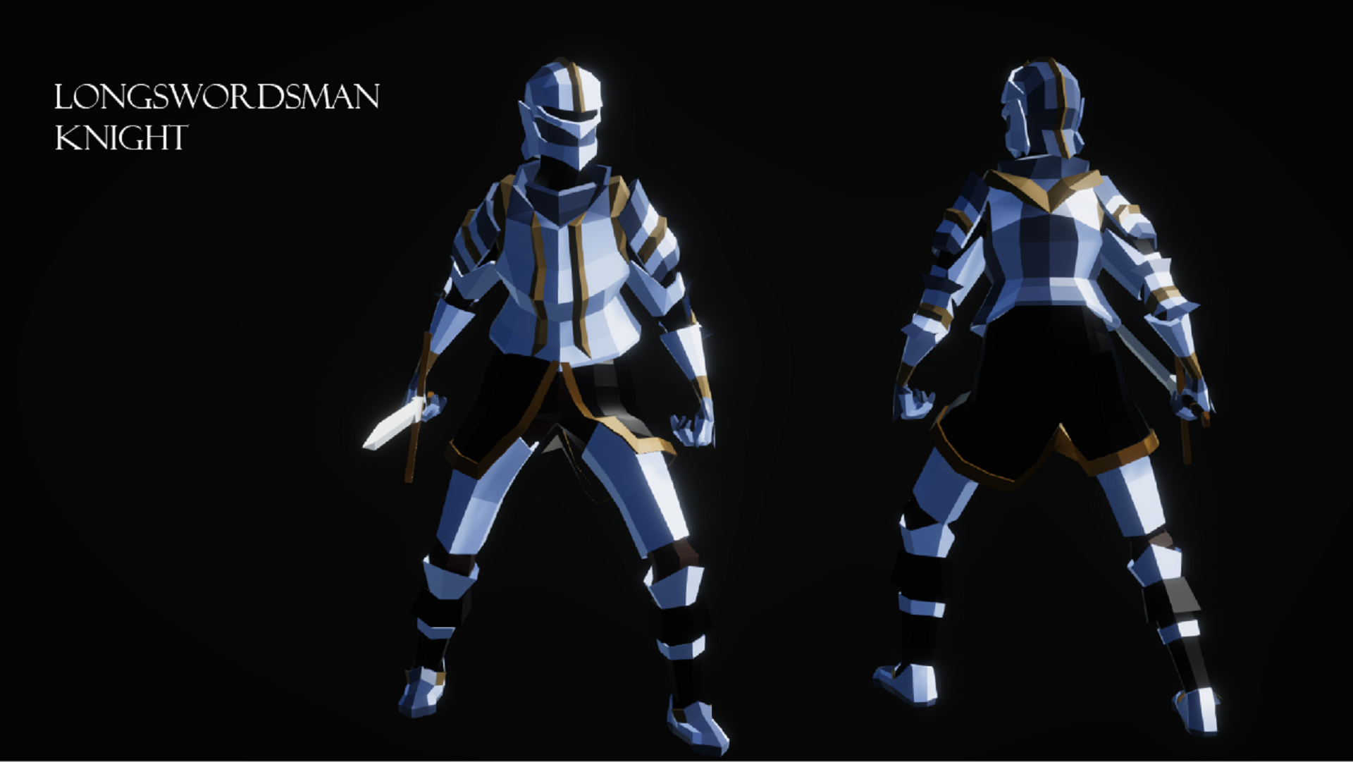 Longswordsman Knight Low-Poly Model 3D model - TurboSquid 1724243