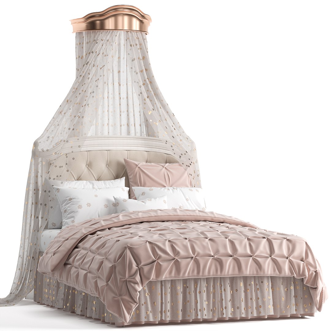 3D Model Blythe Upholstered Without Footboard Bed - TurboSquid 2356843