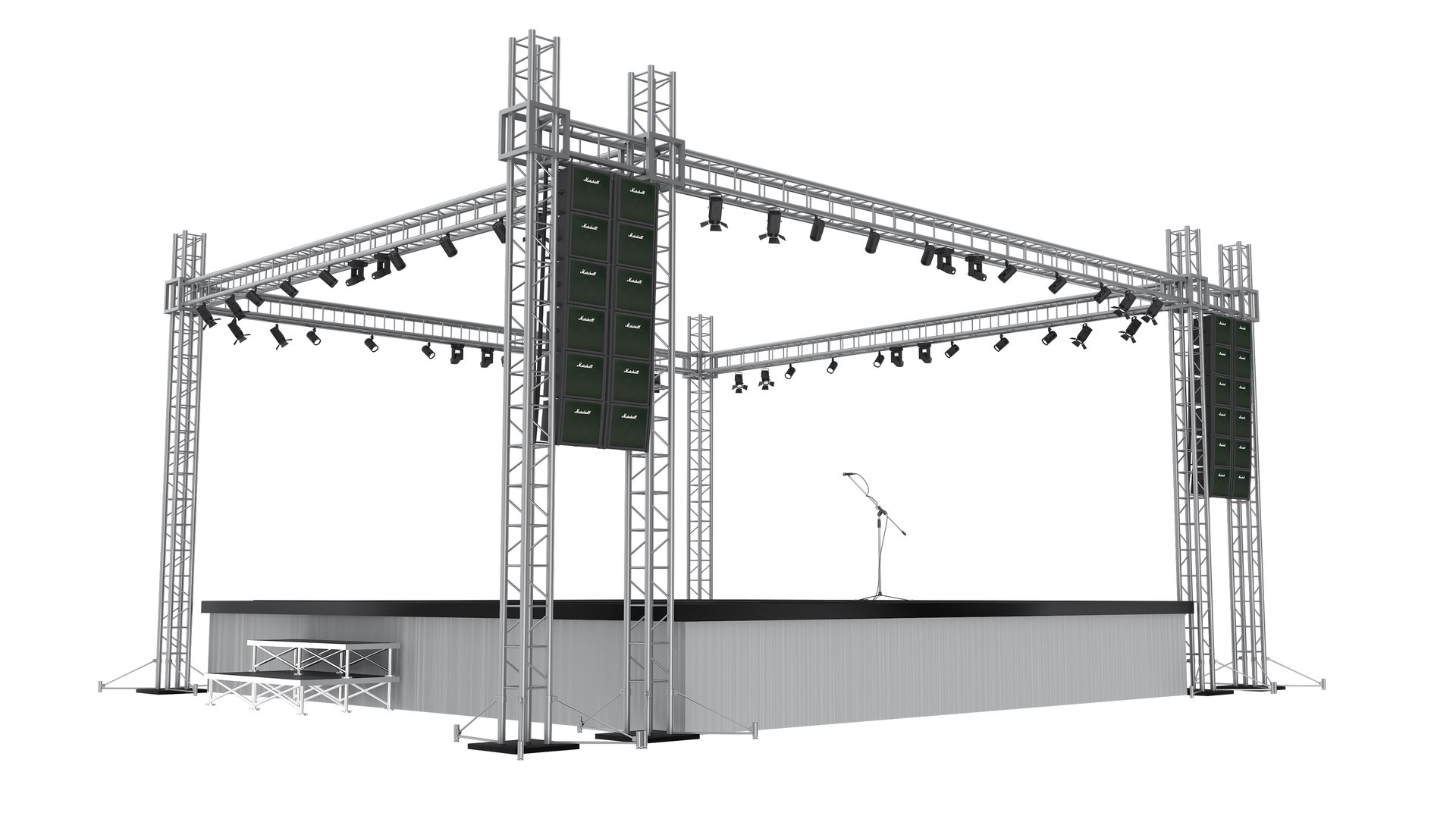 3D Detailed Concert Stage Model - TurboSquid 2268251