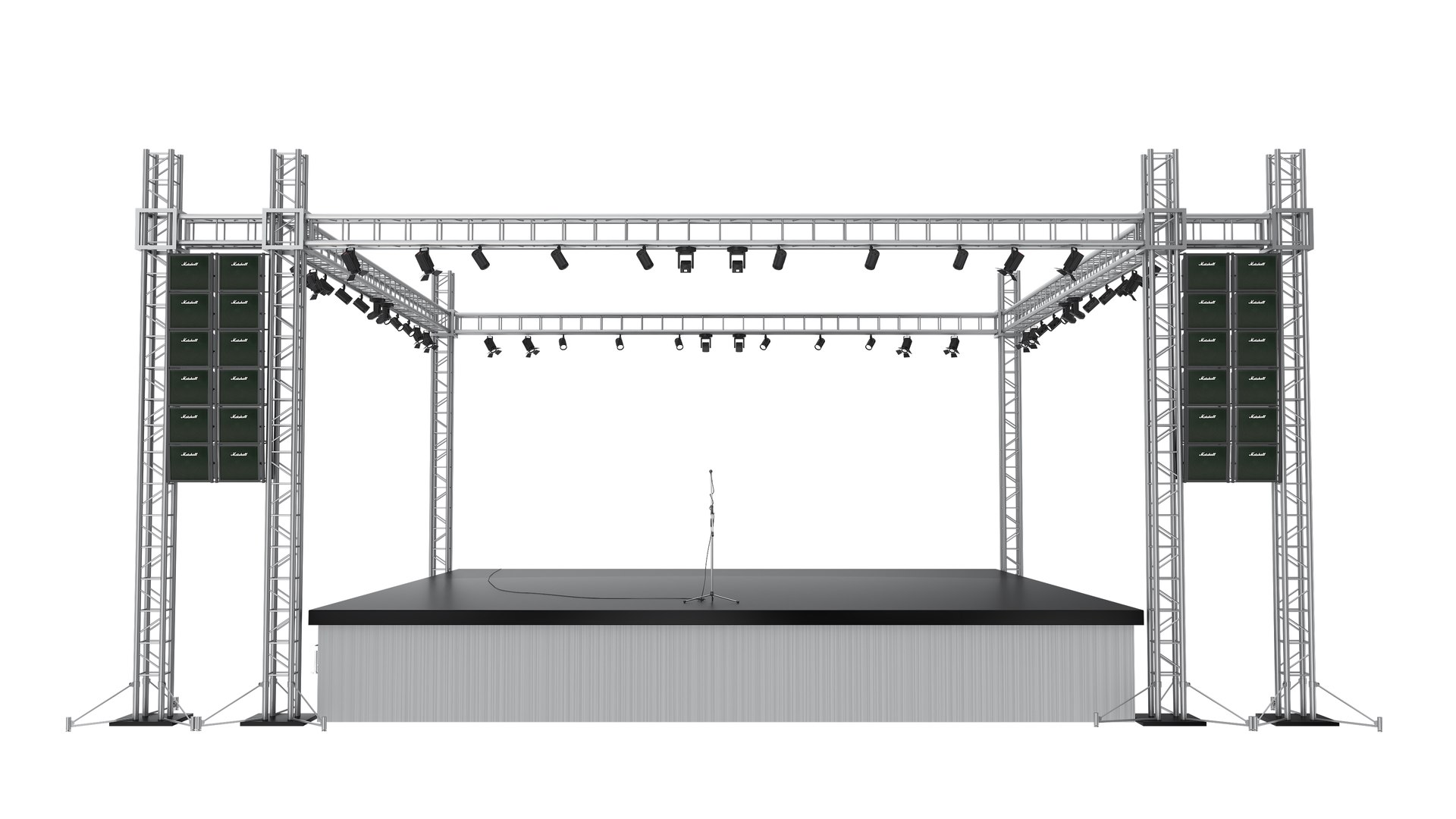 3D Detailed Concert Stage Model - TurboSquid 2268251