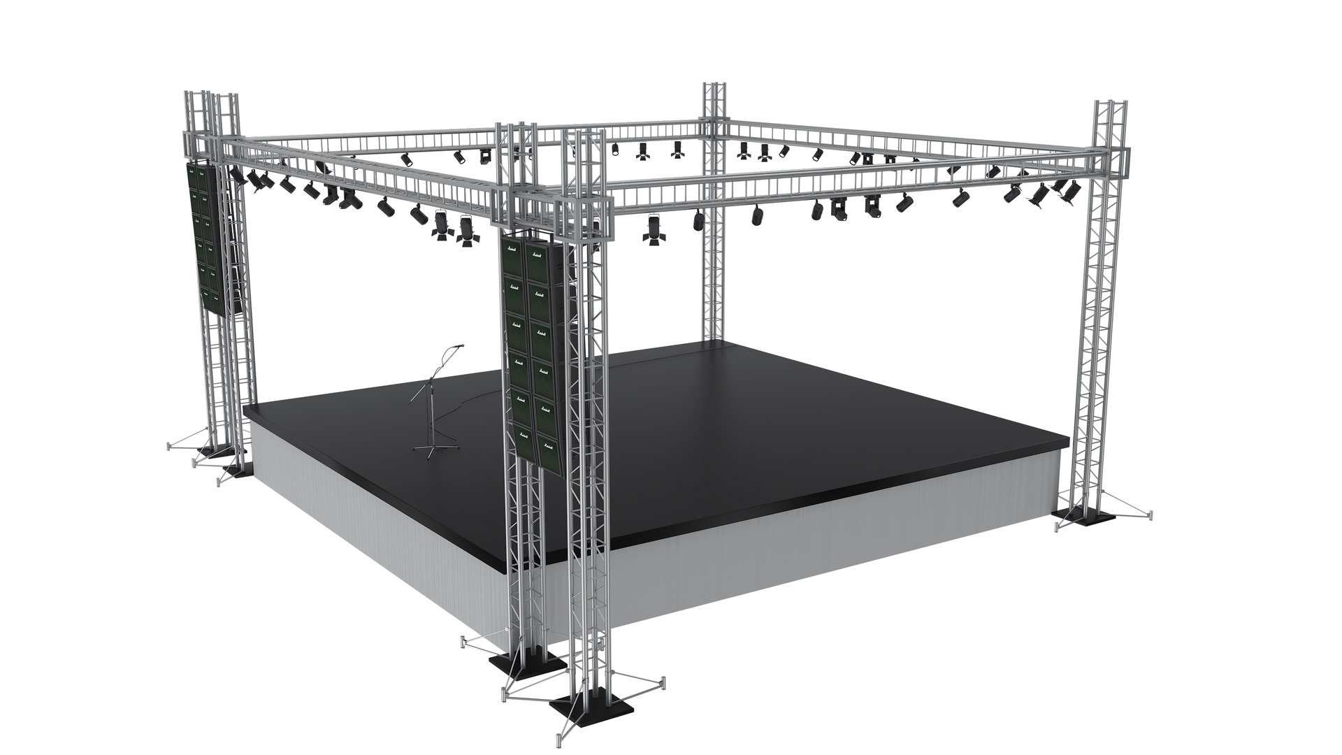 3D Detailed Concert Stage Model - TurboSquid 2268251