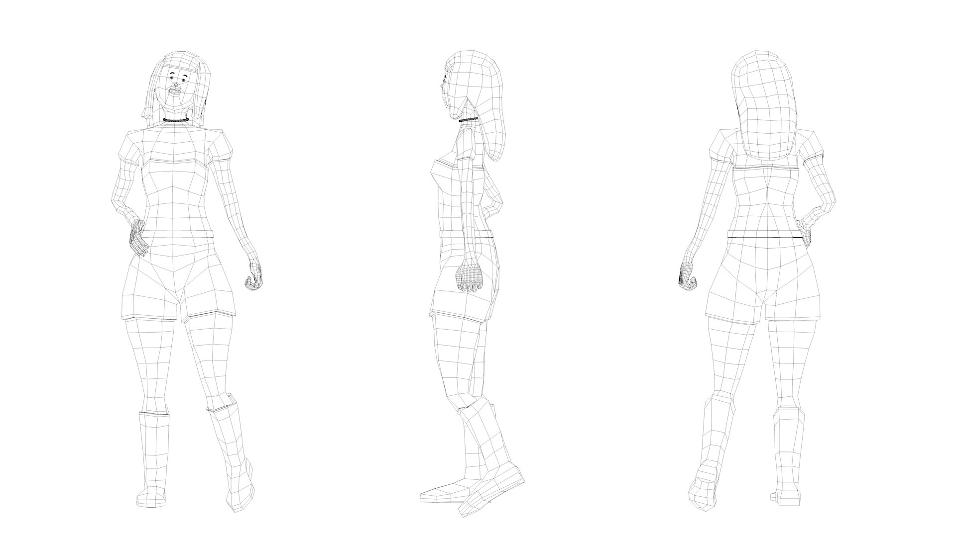 Female Character Set 3D Model - TurboSquid 2249174