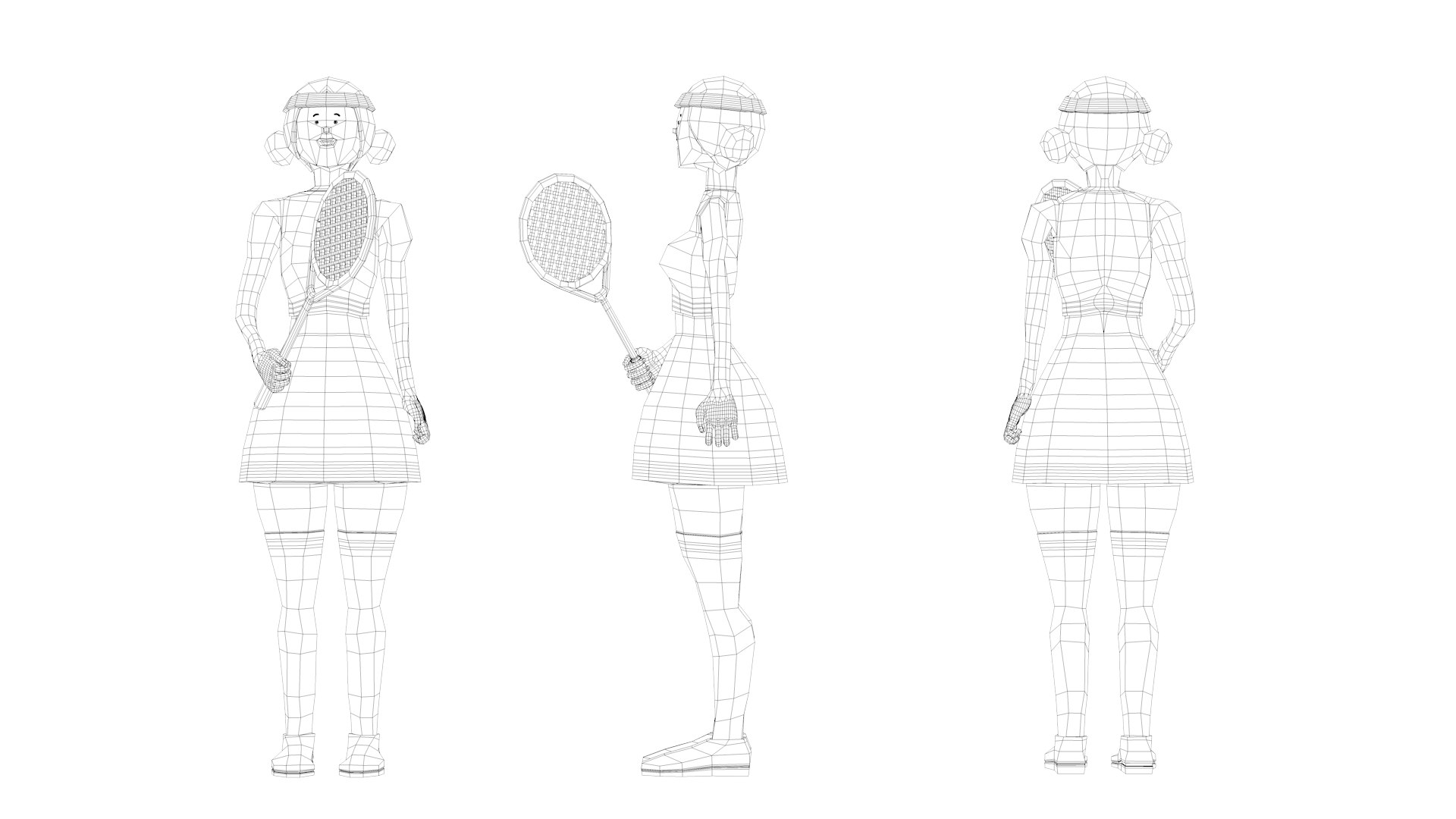 Female Character Set 3D Model - TurboSquid 2249174