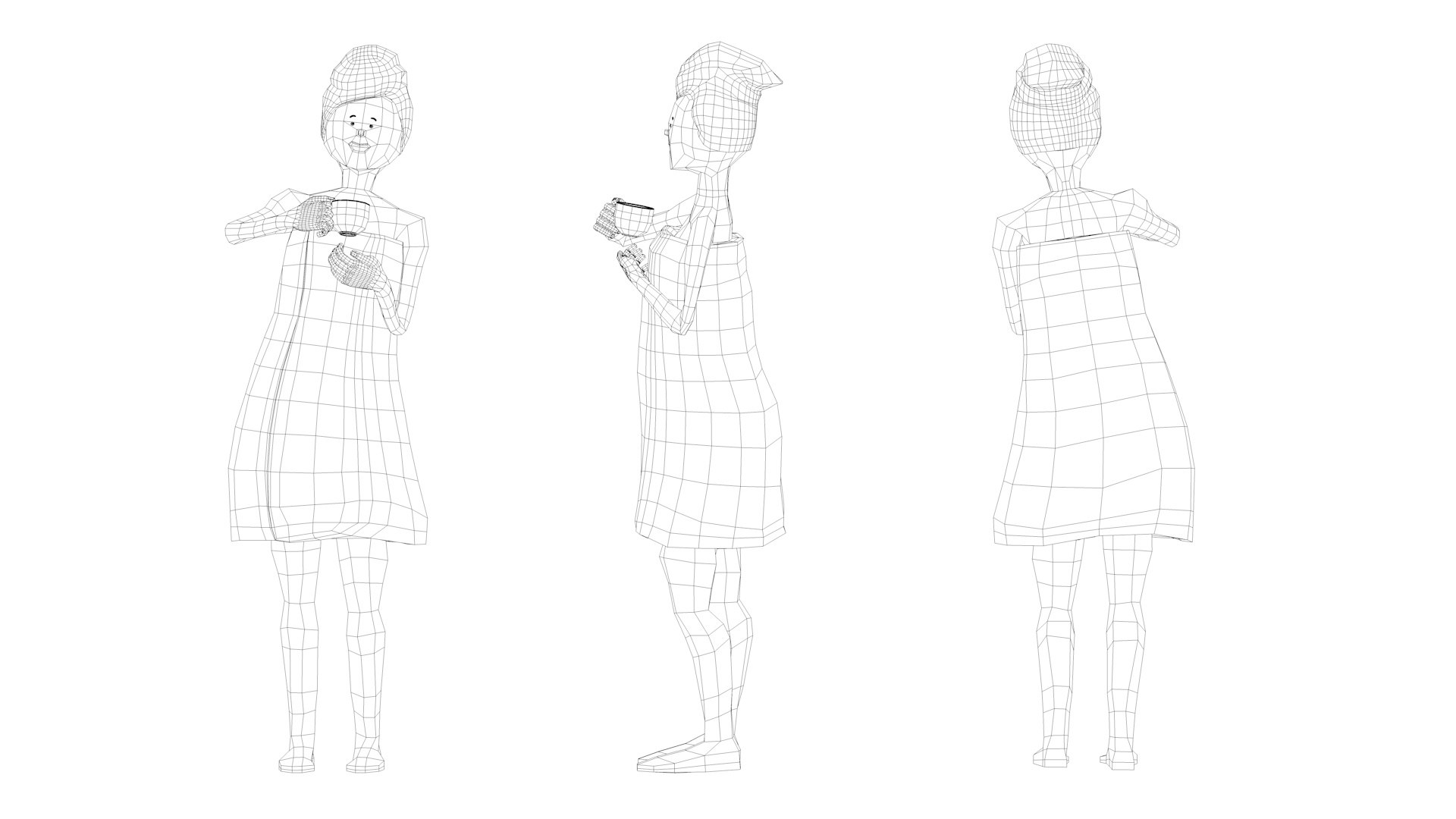 Female Character Set 3D Model - TurboSquid 2249174