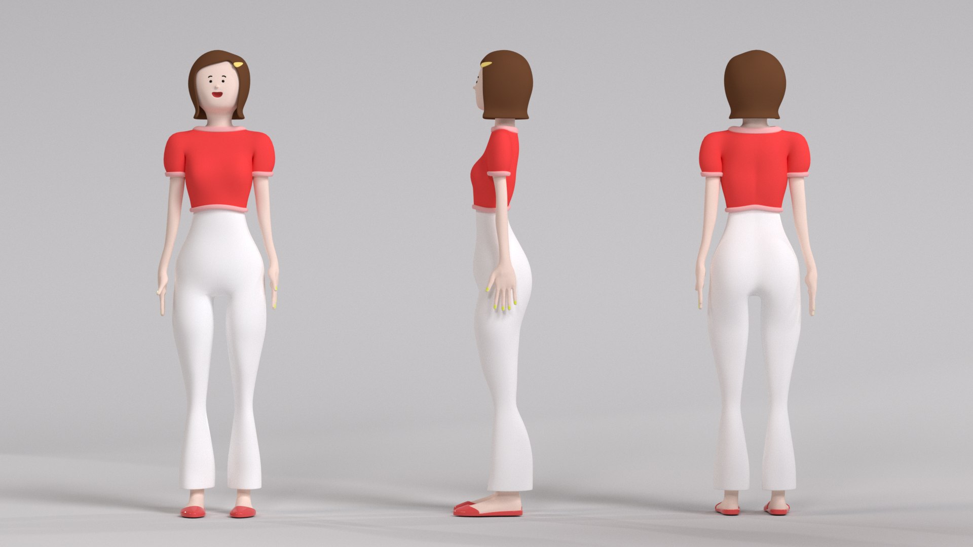 Female Character Set 3D Model - TurboSquid 2249174