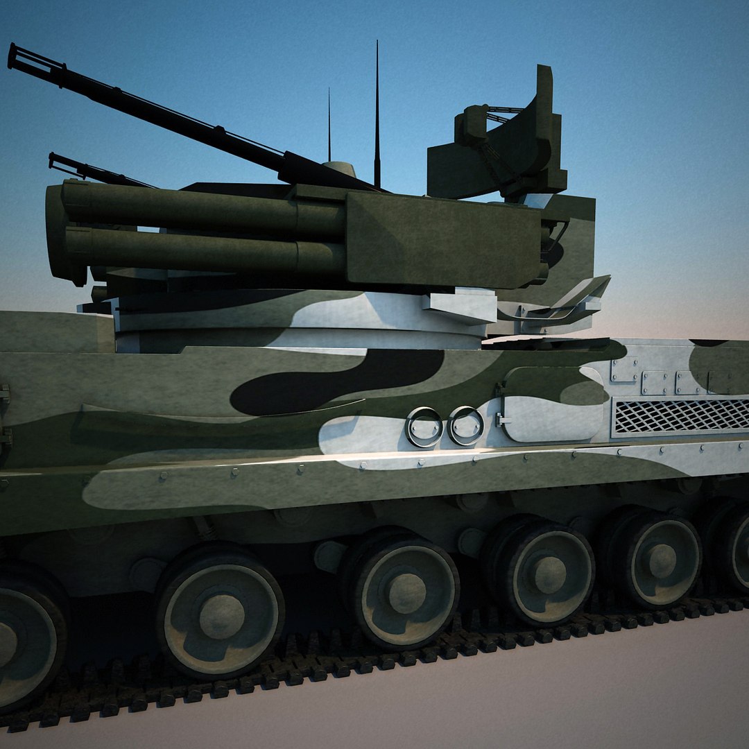 9k22 tunguska sa-19 grison 3d model