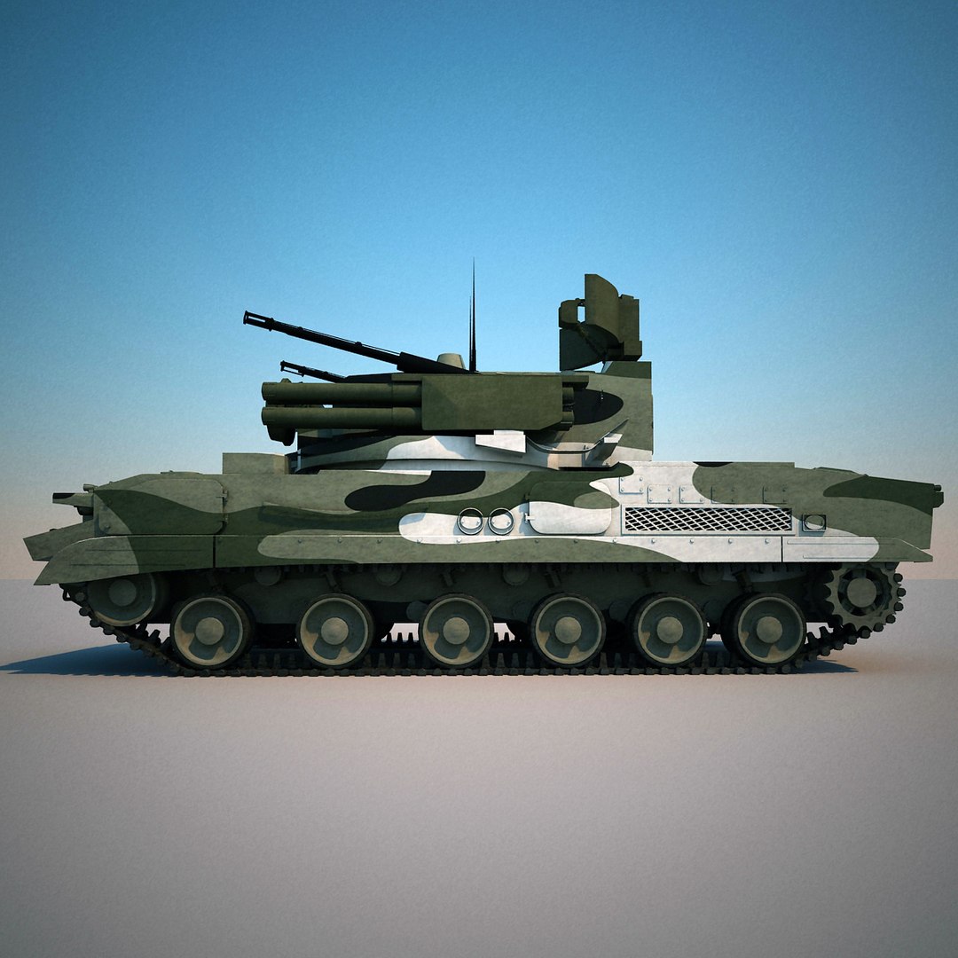 9k22 tunguska sa-19 grison 3d model