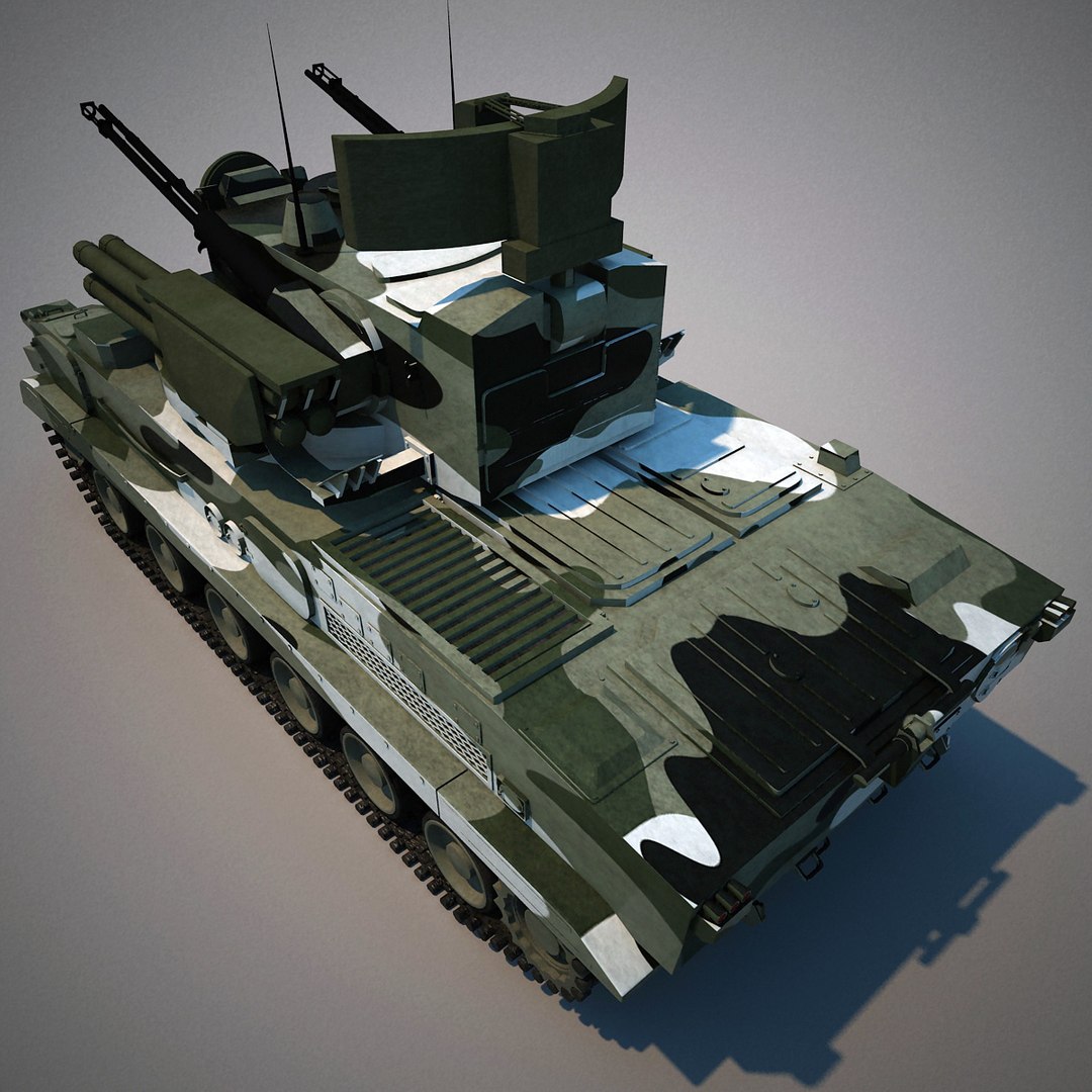 9k22 tunguska sa-19 grison 3d model
