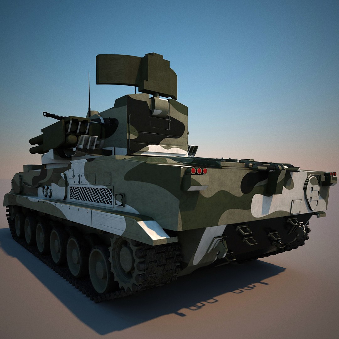 9k22 tunguska sa-19 grison 3d model