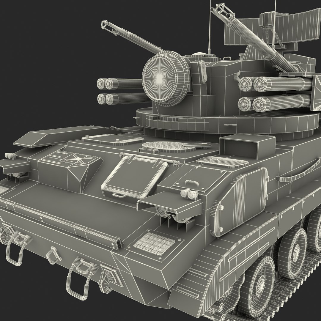9k22 tunguska sa-19 grison 3d model