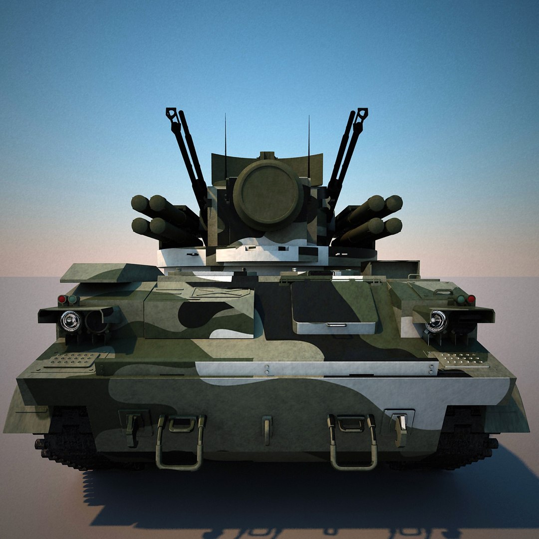 9k22 tunguska sa-19 grison 3d model