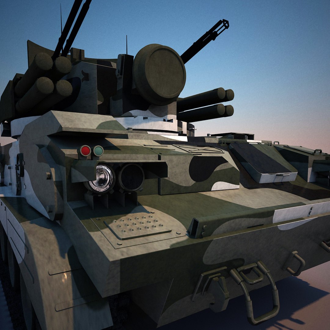 9k22 tunguska sa-19 grison 3d model