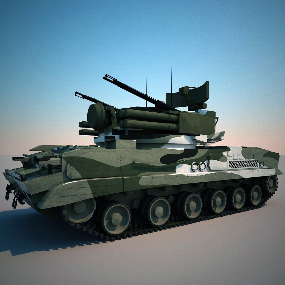 9k22 tunguska sa-19 grison 3d model