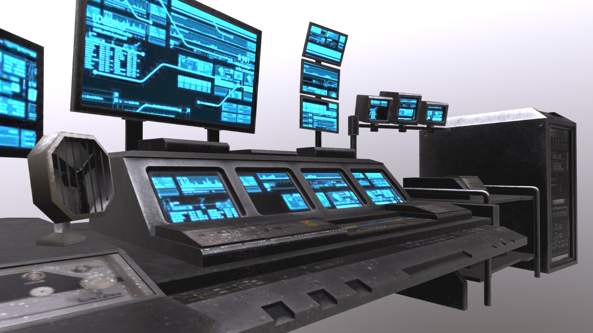 Sci Fi Control Desk 3D Model - TurboSquid 1916309