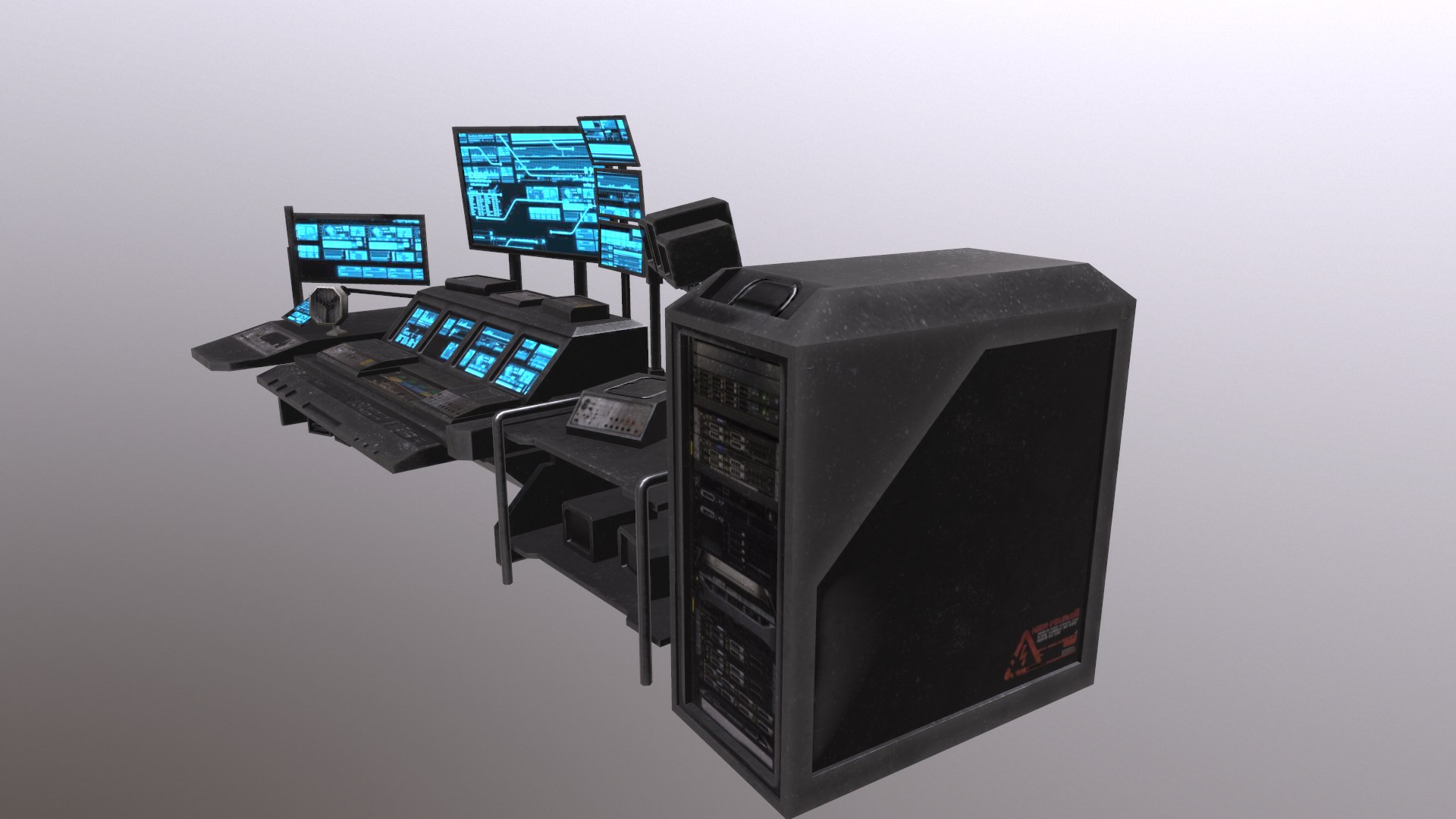 Sci Fi Control Desk 3D Model - TurboSquid 1916309