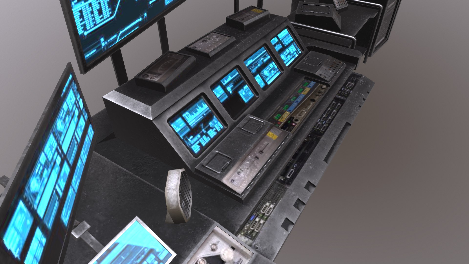 Sci Fi Control Desk 3D Model - TurboSquid 1916309