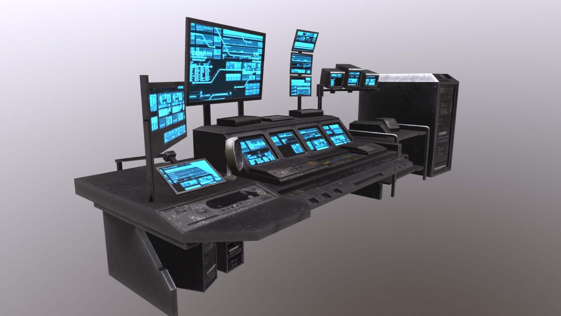 Sci Fi Control Desk 3D Model - TurboSquid 1916309