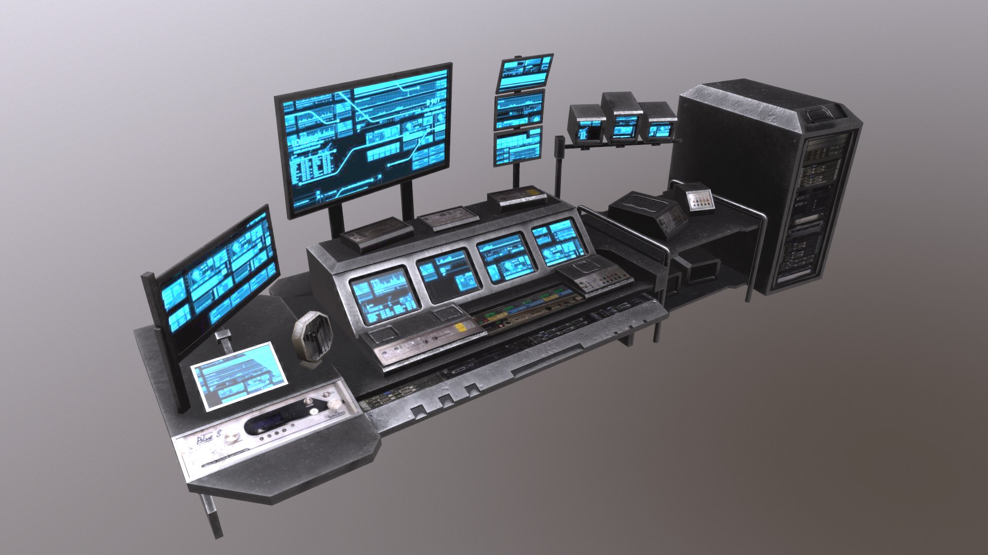 Sci Fi Control Desk 3D Model - TurboSquid 1916309