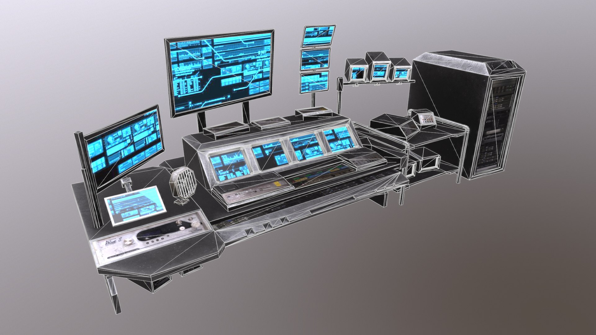 Sci Fi Control Desk 3D Model - TurboSquid 1916309
