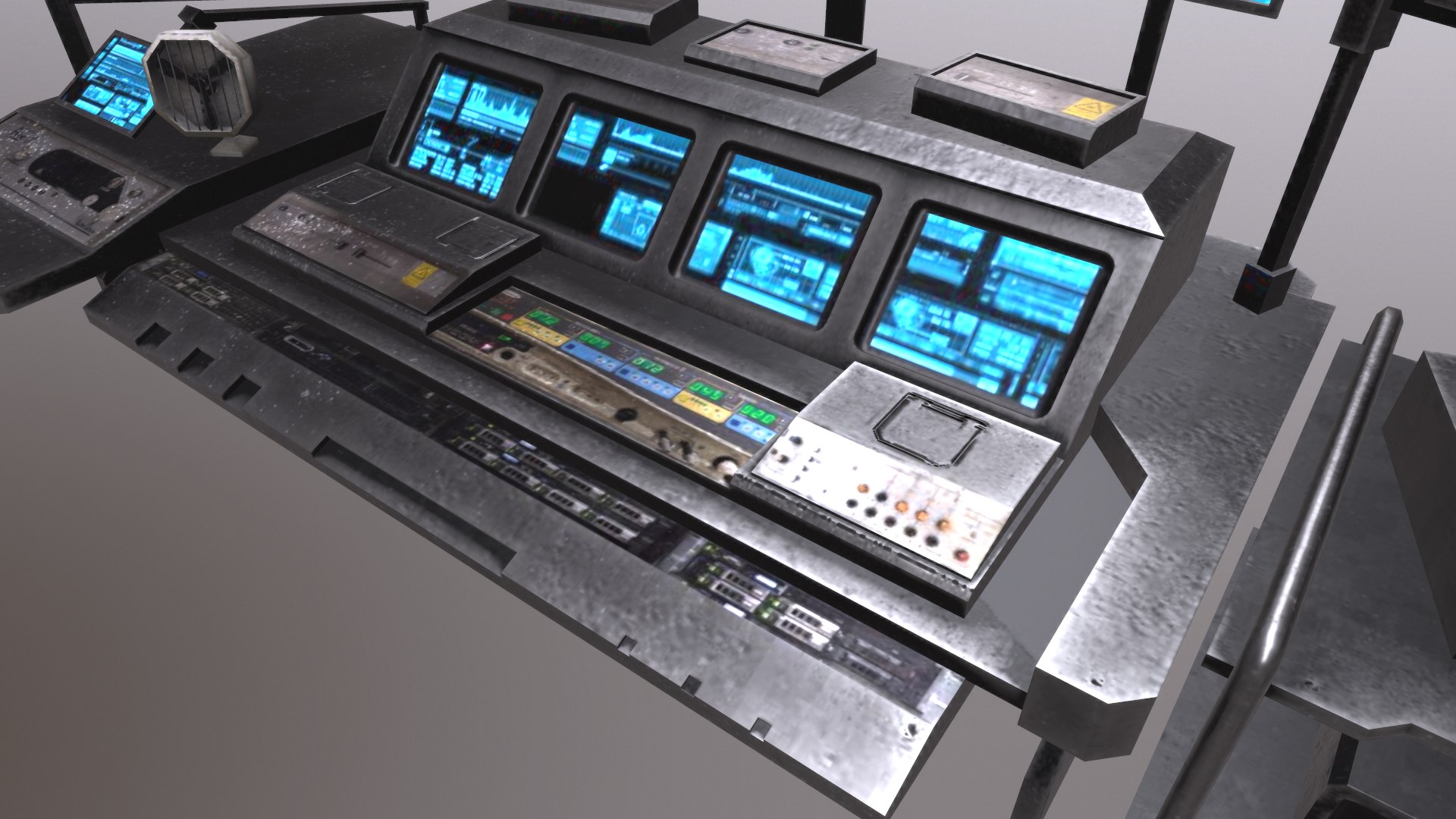 Sci Fi Control Desk 3D Model - TurboSquid 1916309