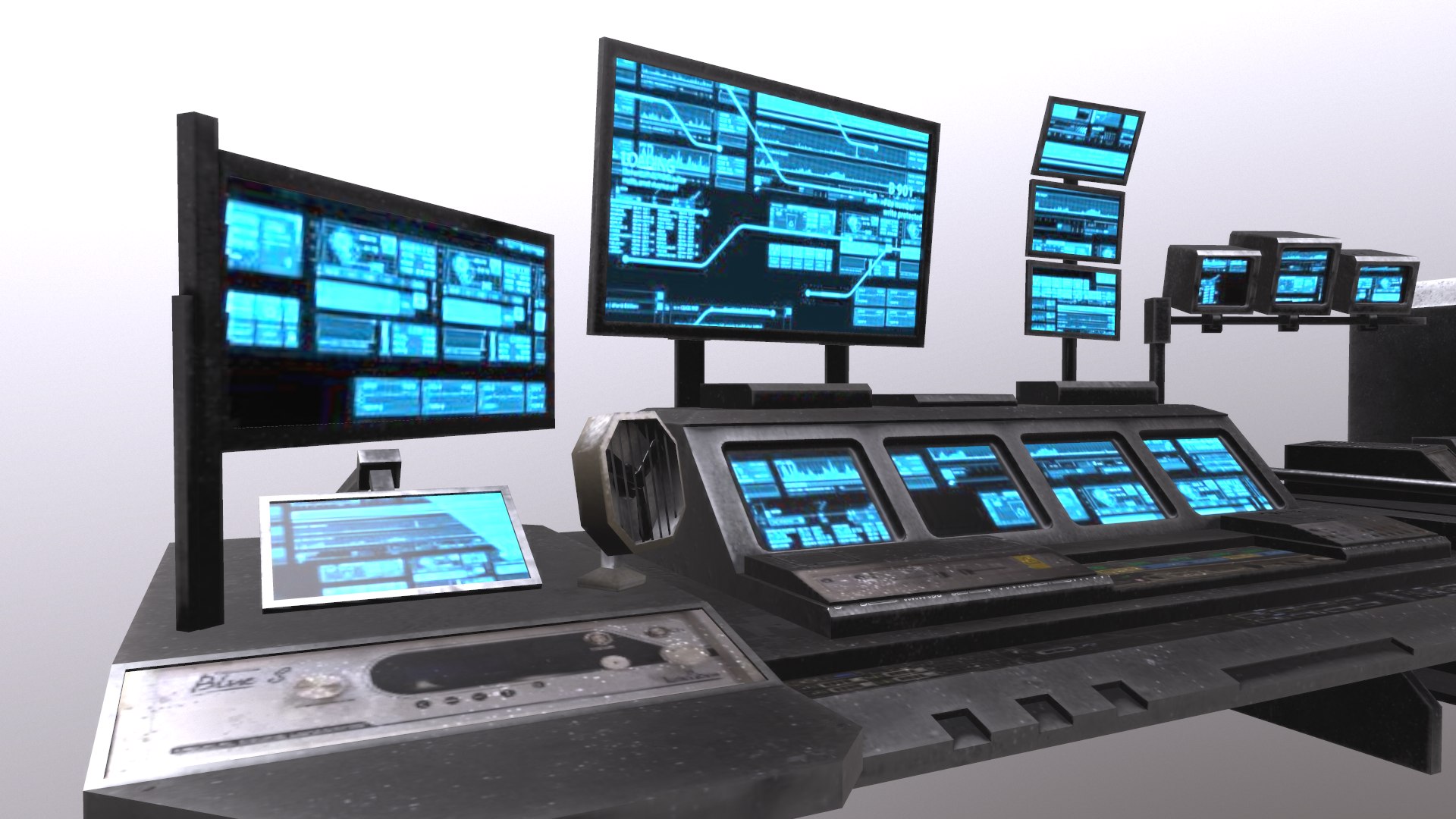 Sci Fi Control Desk 3D Model - TurboSquid 1916309
