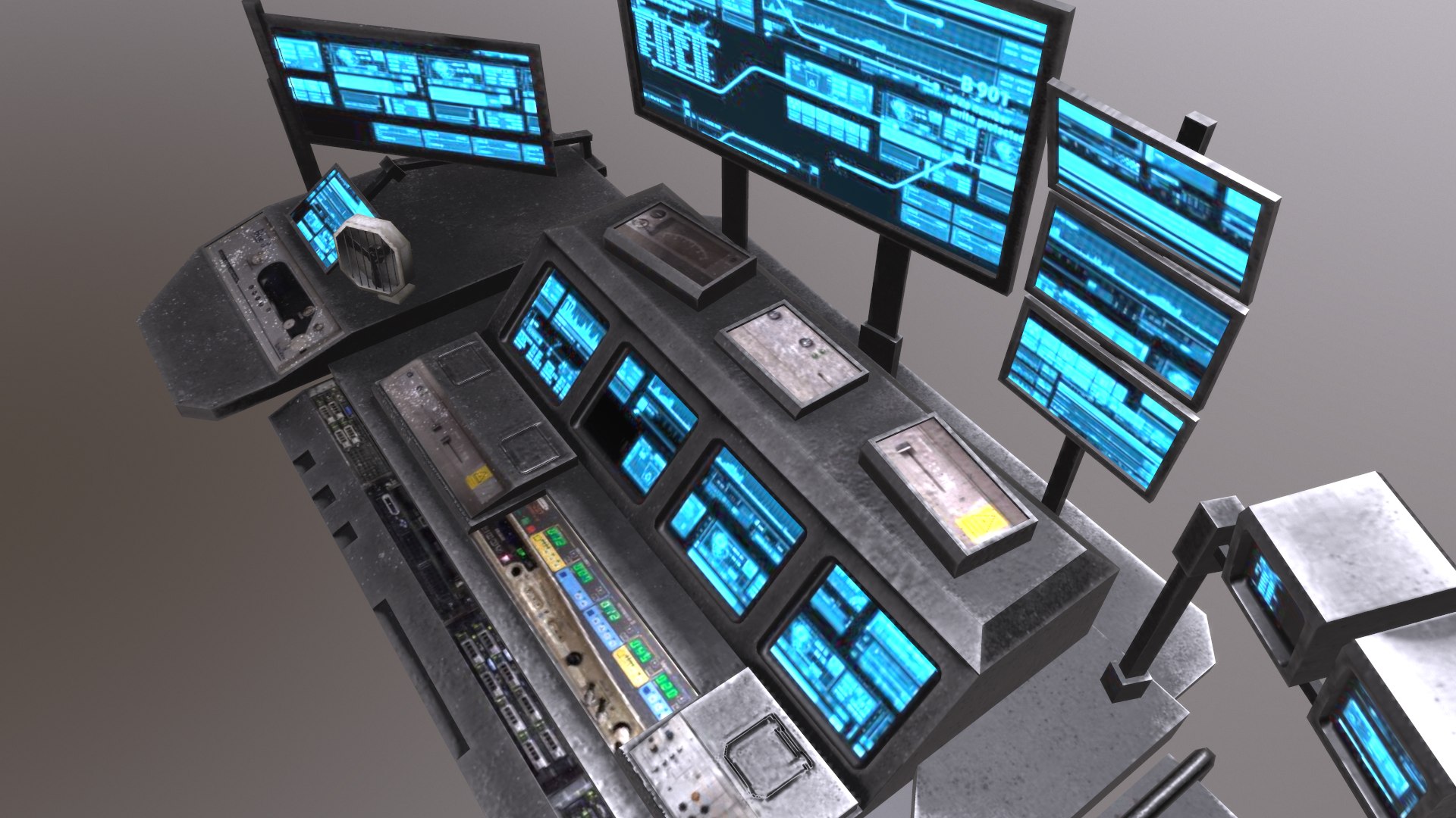 Sci Fi Control Desk 3D Model - TurboSquid 1916309