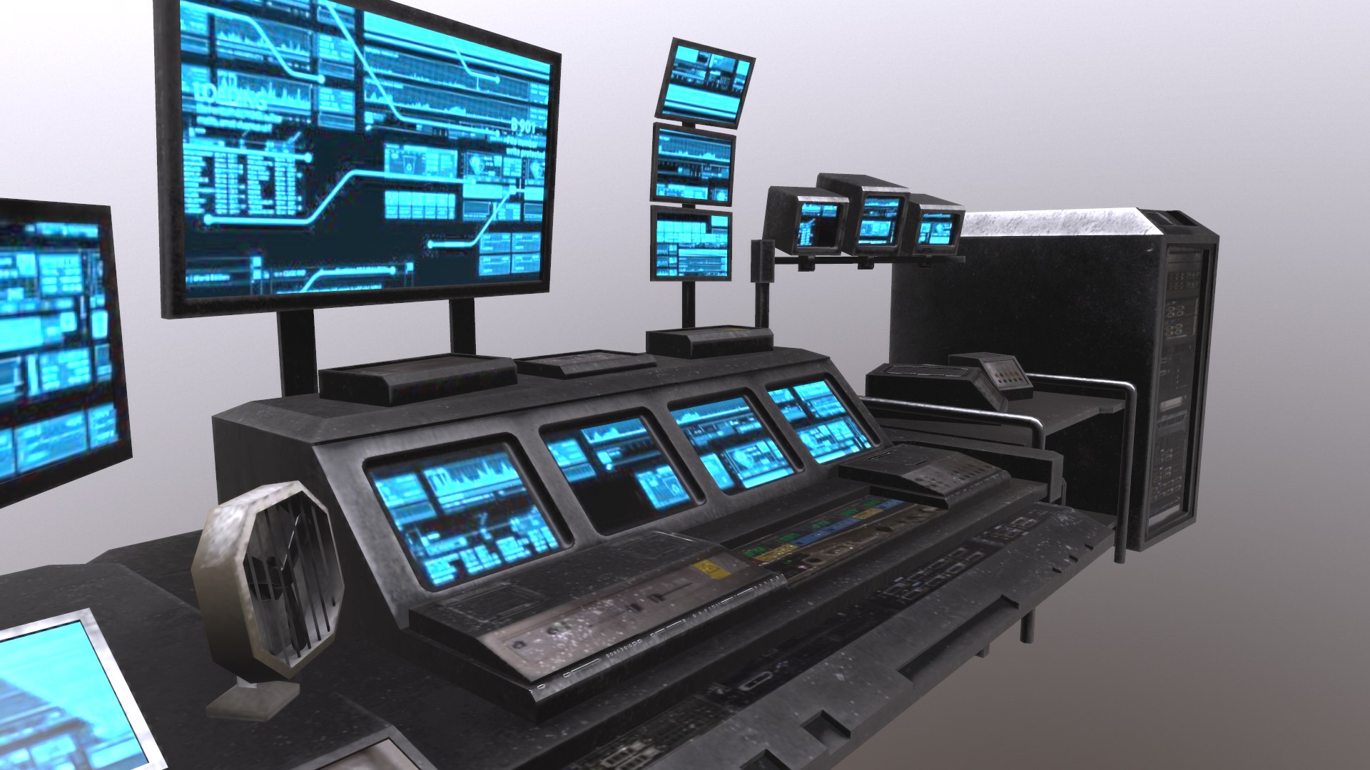 Sci Fi Control Desk 3D Model - TurboSquid 1916309
