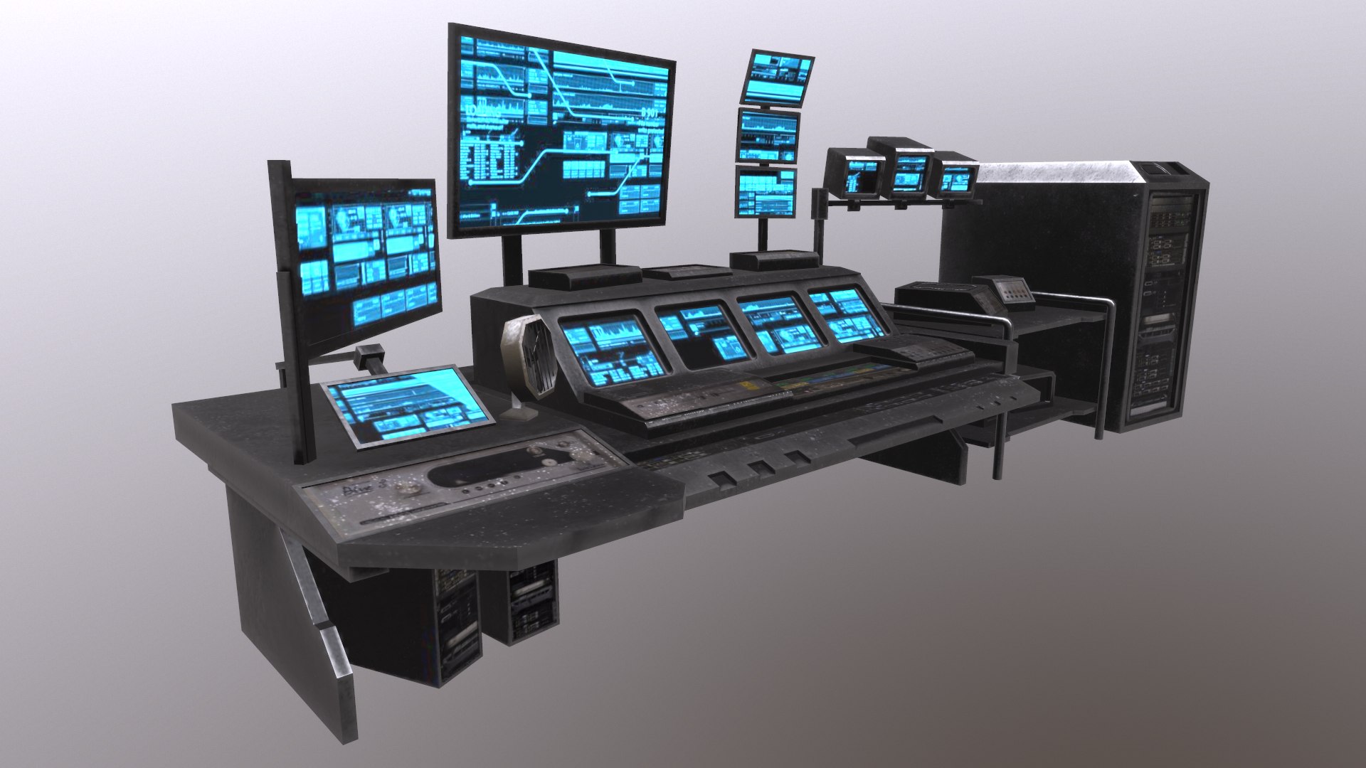 Sci Fi Control Desk 3D Model - TurboSquid 1916309