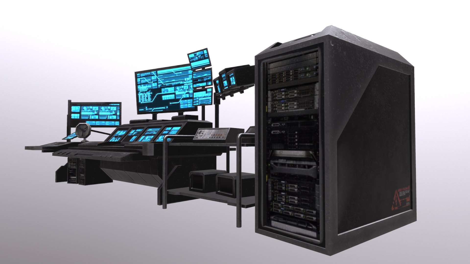 Sci Fi Control Desk 3D Model - TurboSquid 1916309