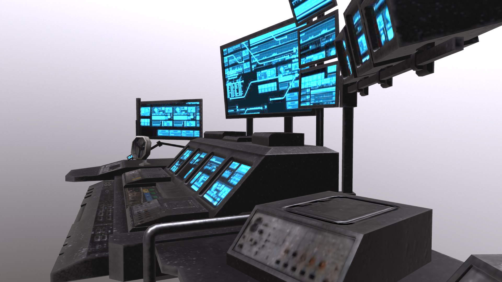 Sci Fi Control Desk 3D Model - TurboSquid 1916309