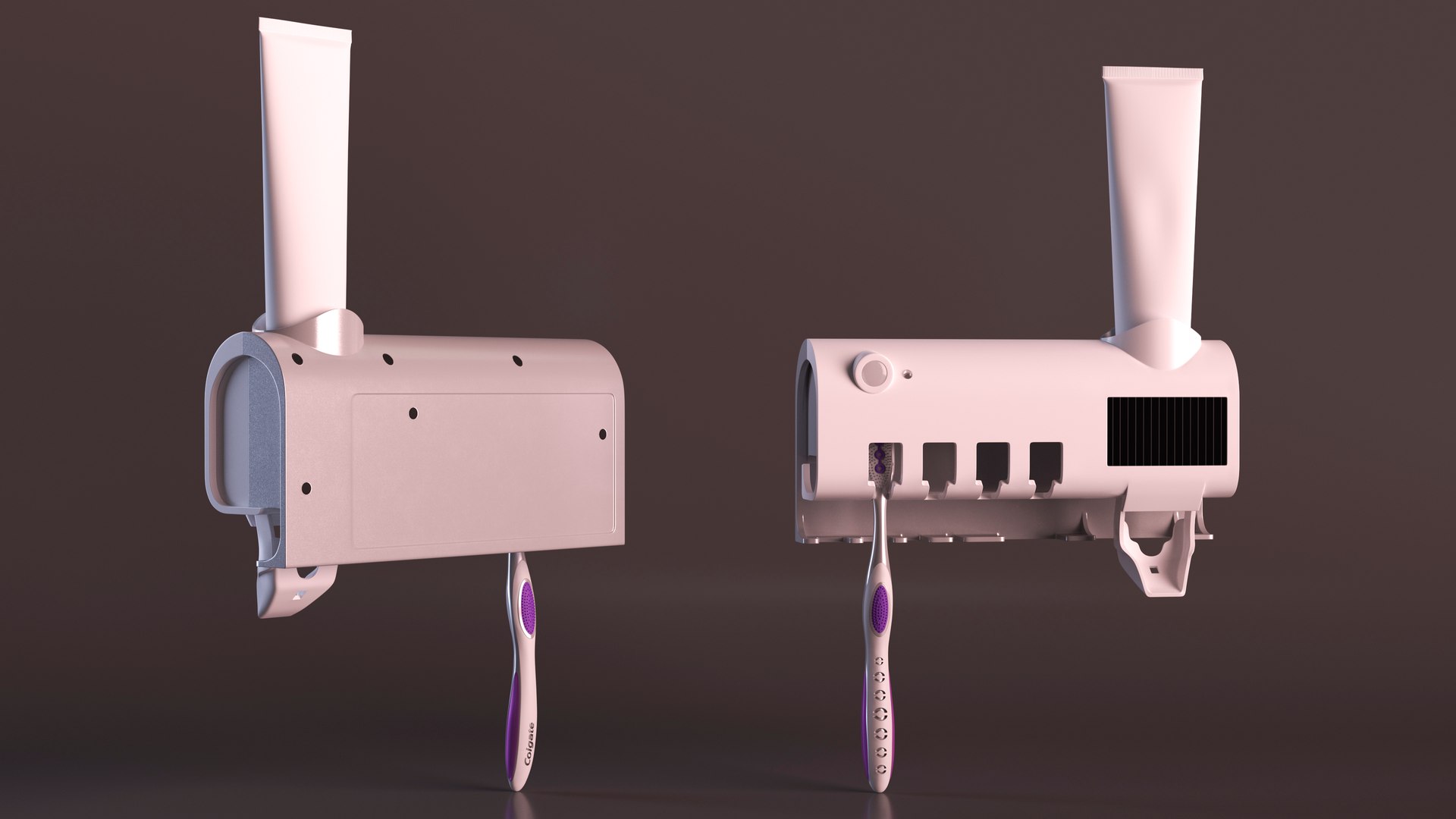 Solar Toothbrush UV Sterilizer With Toothpaste Holder 3D Model ...