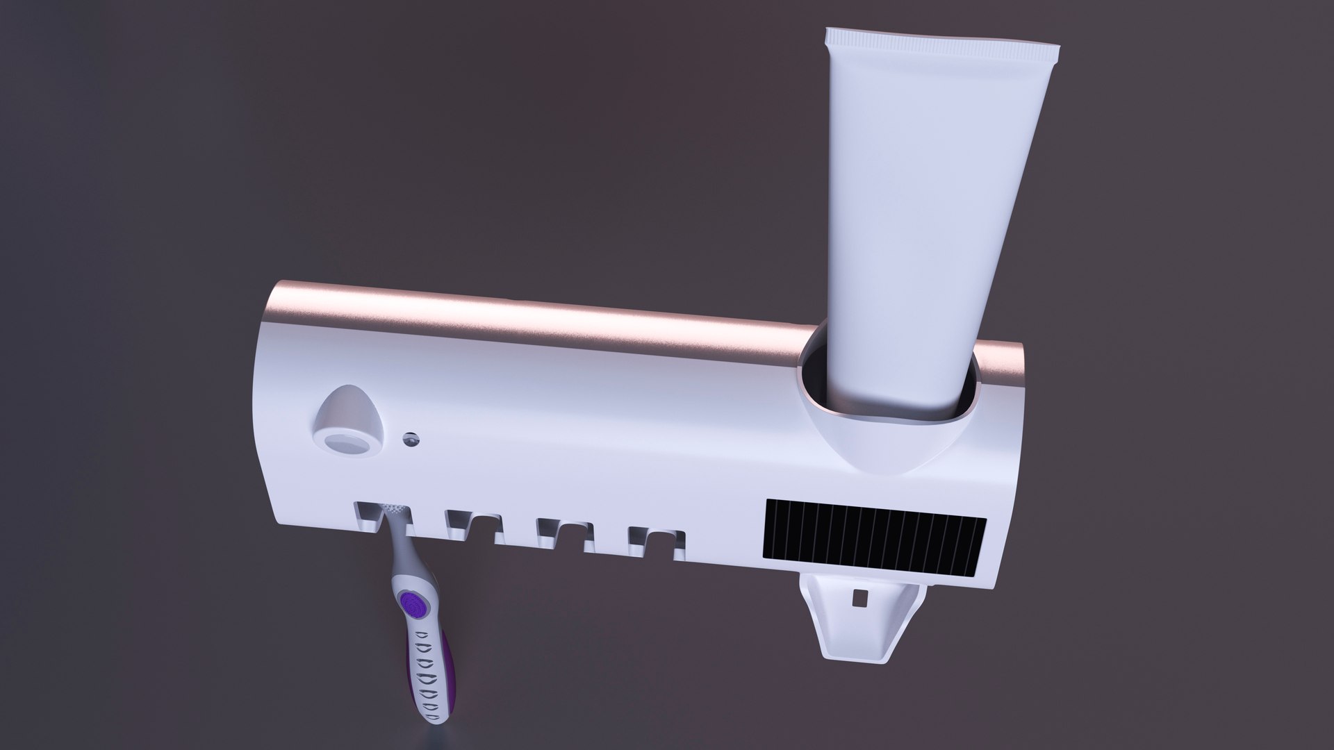 Solar Toothbrush UV Sterilizer With Toothpaste Holder 3D Model ...