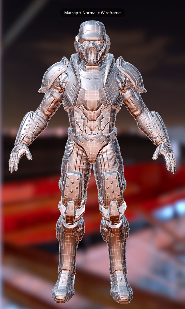 3d Model Sci Fi Male Soldier