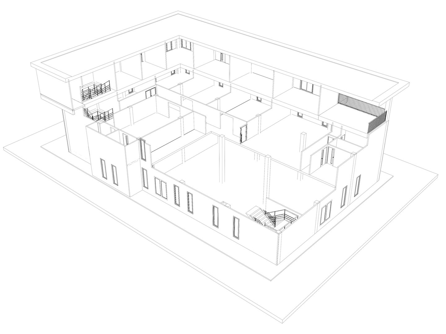 Home Office In Cutaway Section 25-09 3D Model - TurboSquid 2345475