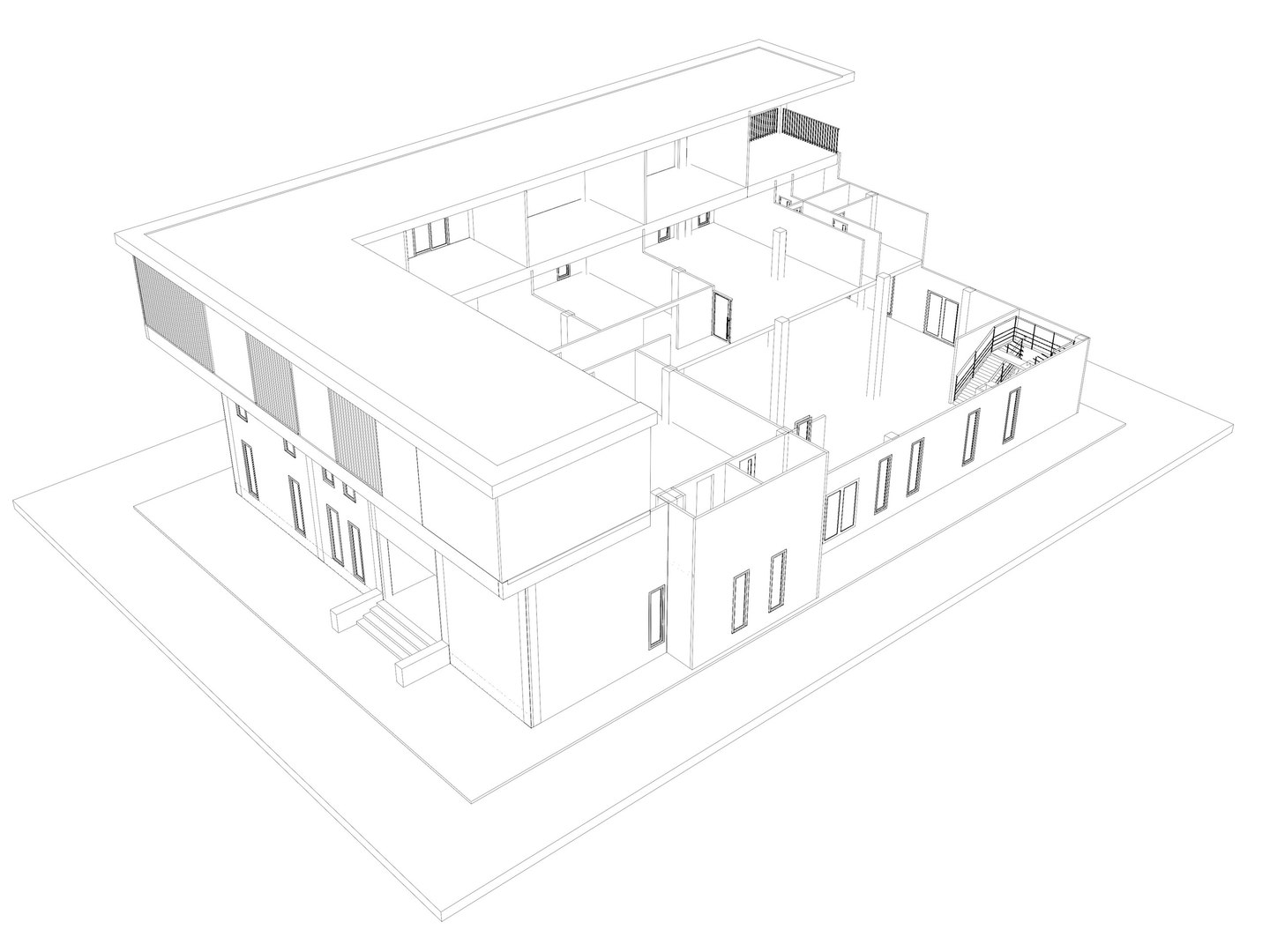 Home Office In Cutaway Section 25-09 3D Model - TurboSquid 2345475