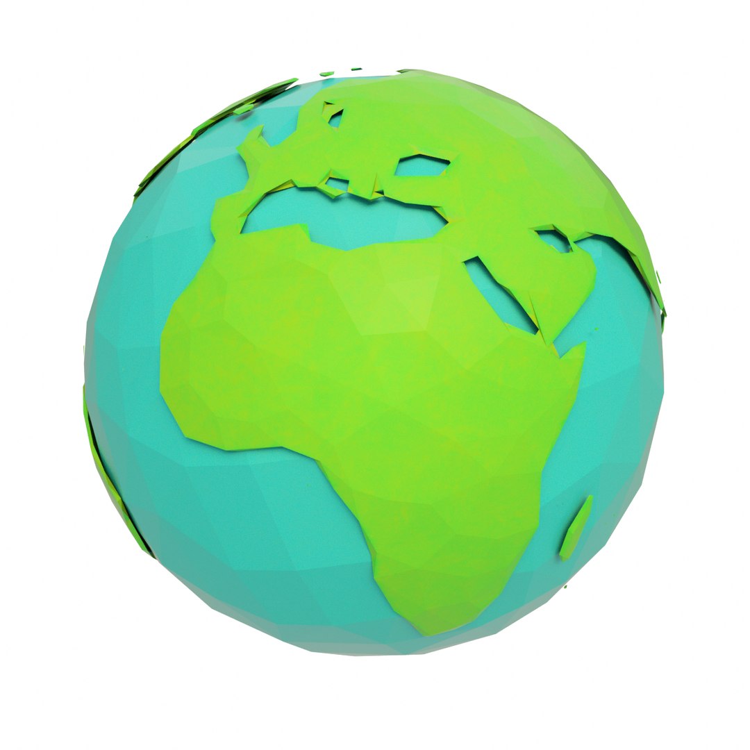 Cartoon Earth World 3D Model - TurboSquid 1394697