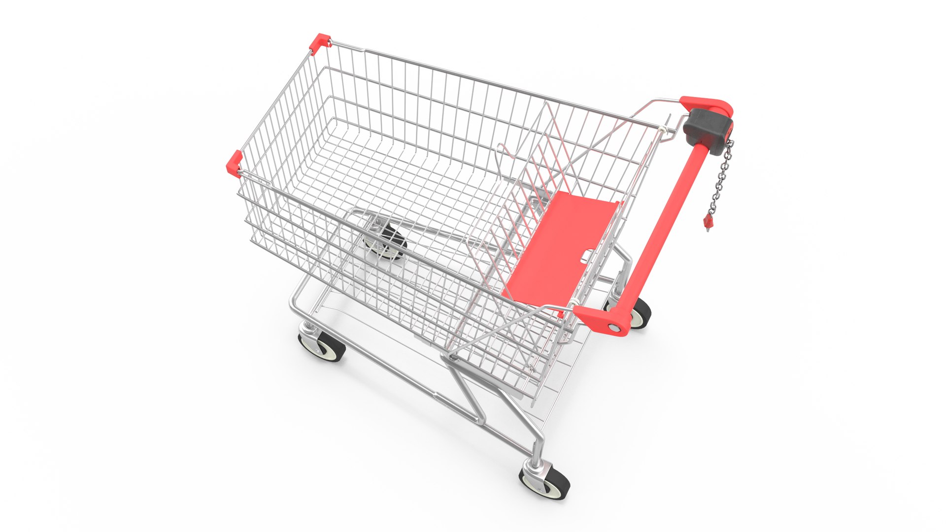 3D Trolley Shopping Cart With Coin Lock System - TurboSquid 2112260