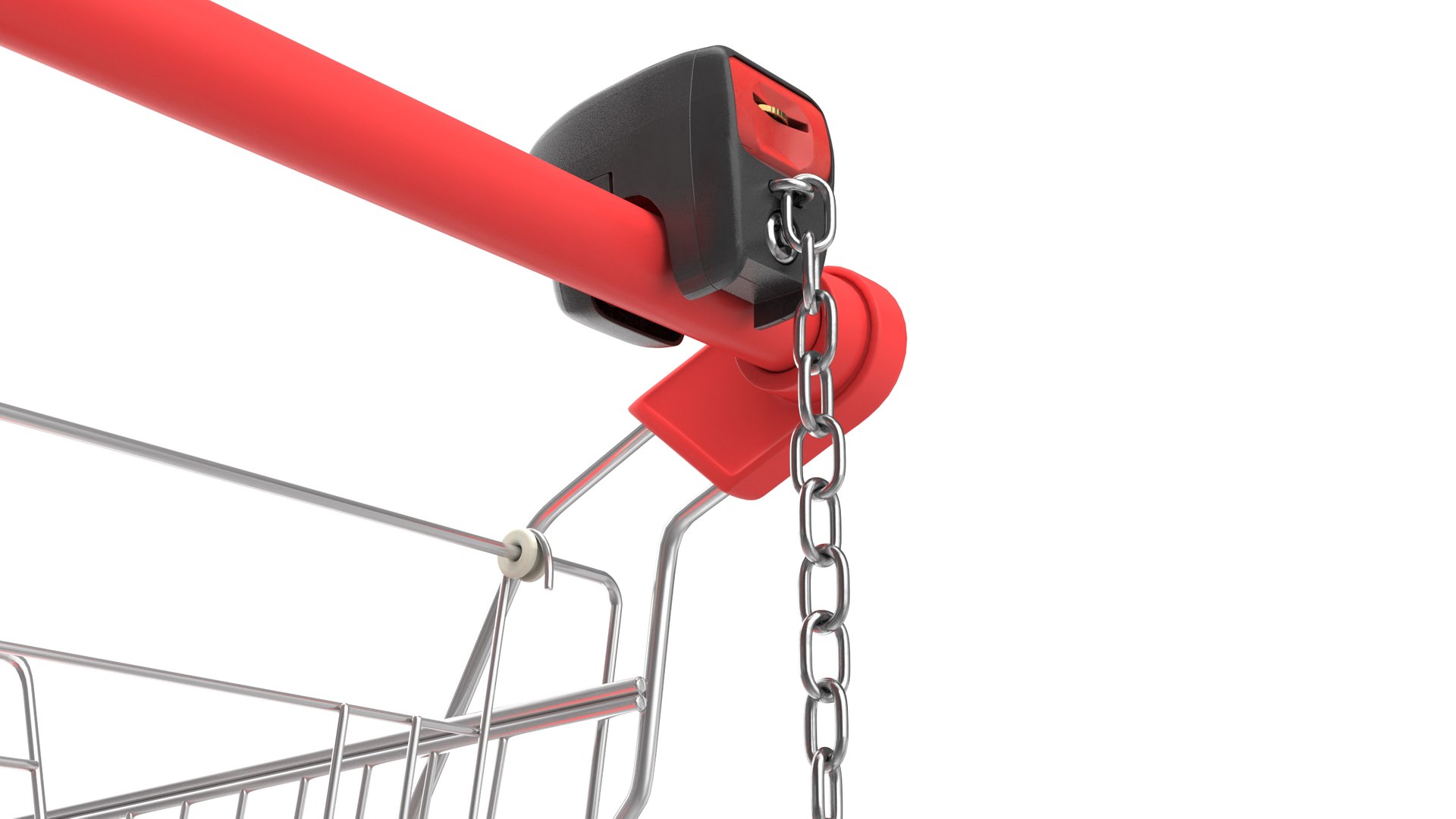3D Trolley Shopping Cart With Coin Lock System - TurboSquid 2112260