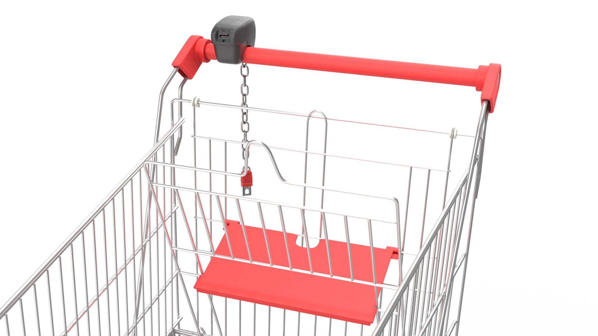 3D Trolley Shopping Cart With Coin Lock System - TurboSquid 2112260