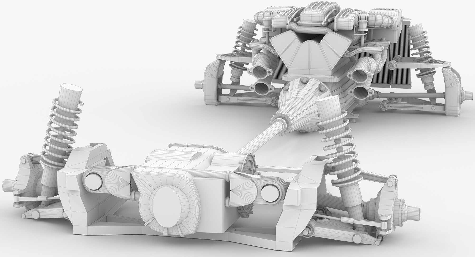 3D chassis ff awd tipo - TurboSquid 1254185