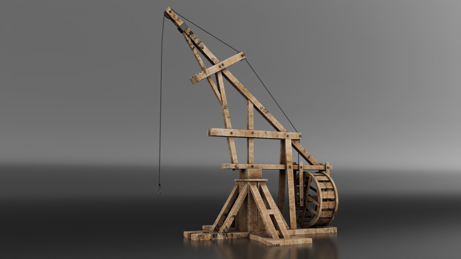 Medieval Lifting Device 3D Model - TurboSquid 2346586