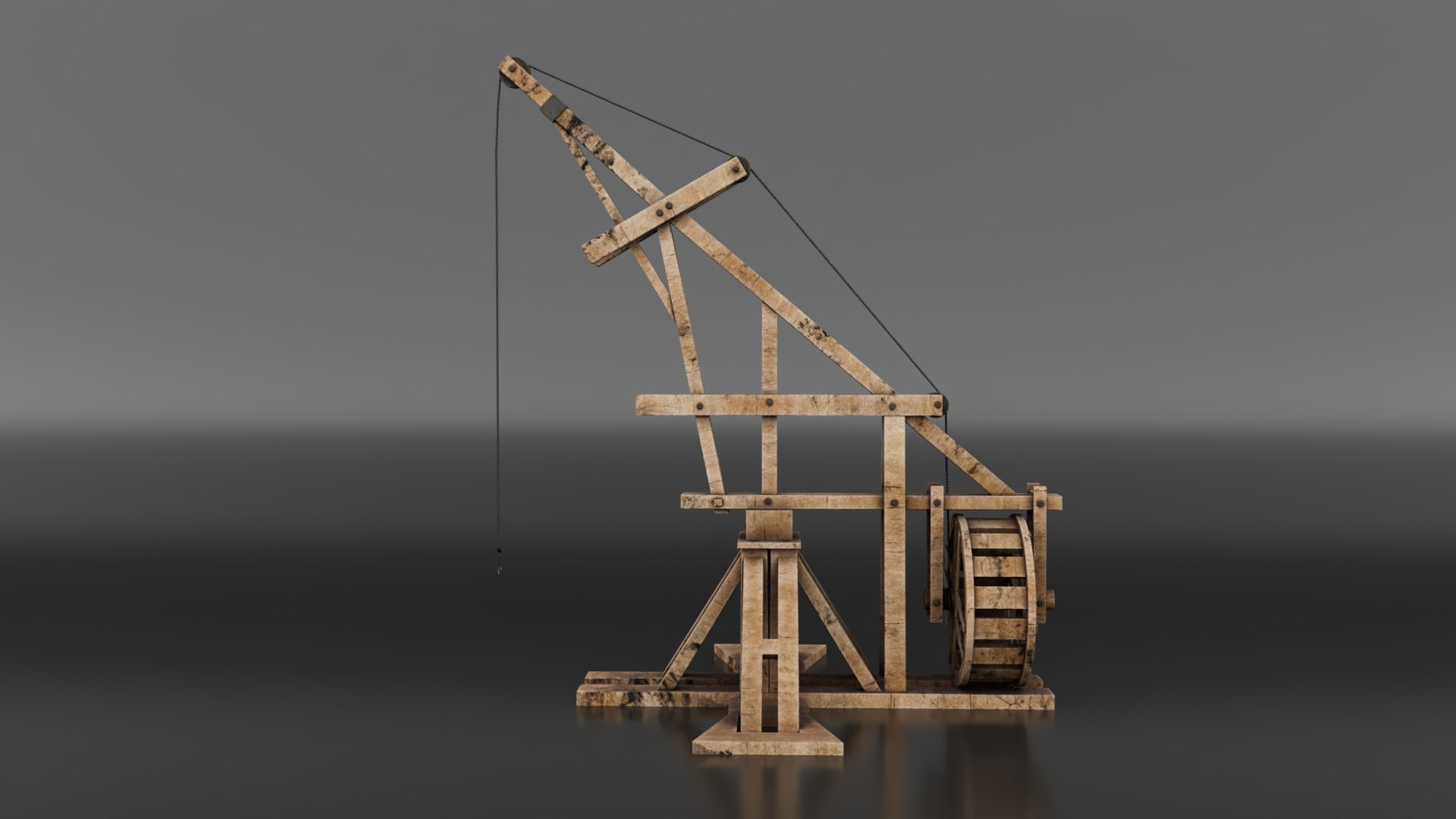 Medieval Lifting Device 3D Model - TurboSquid 2346586